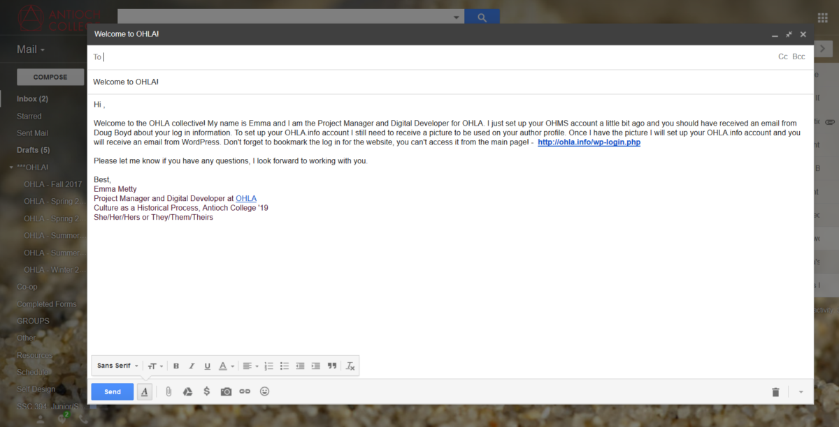Project Managing and Digital Developing: Emma Metty ’19 at Oral History ...